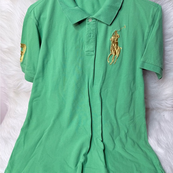 Ralph Lauren | Shirts | Ralph Lauren Green Polo With Gold Logo For Mens ...